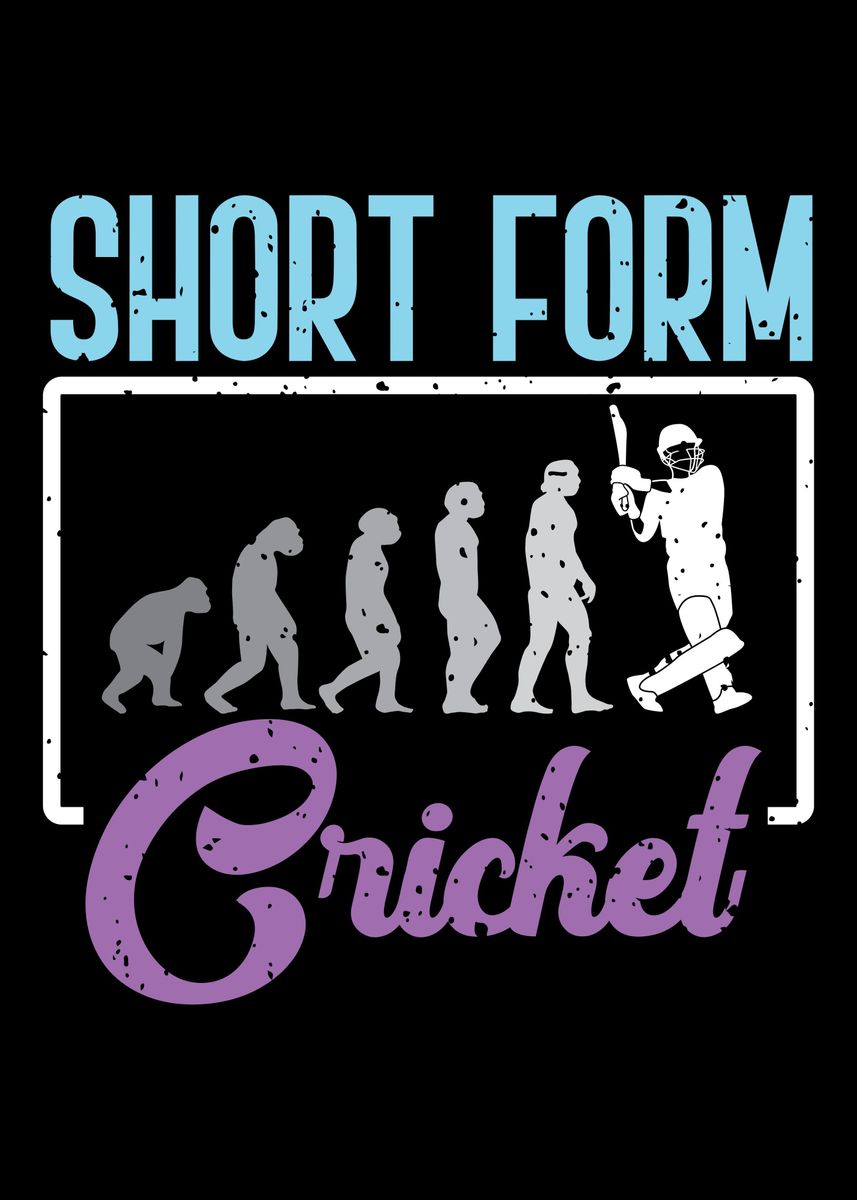 'Short Form Cricket Player ' Poster, picture, metal print, paint by ...