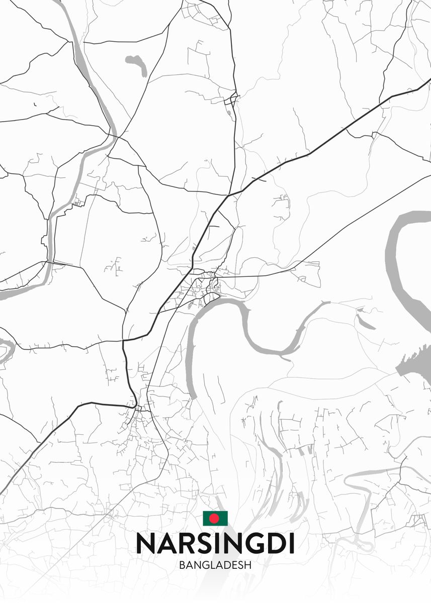 'Narsingdi BD' Poster, picture, metal print, paint by IMR Designs | Displate