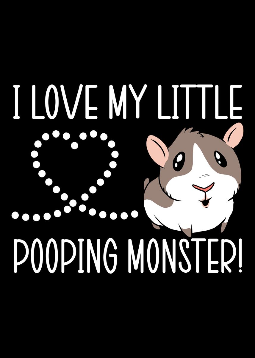 'My Little Pooping Monster' Poster, picture, metal print, paint by NAO ...
