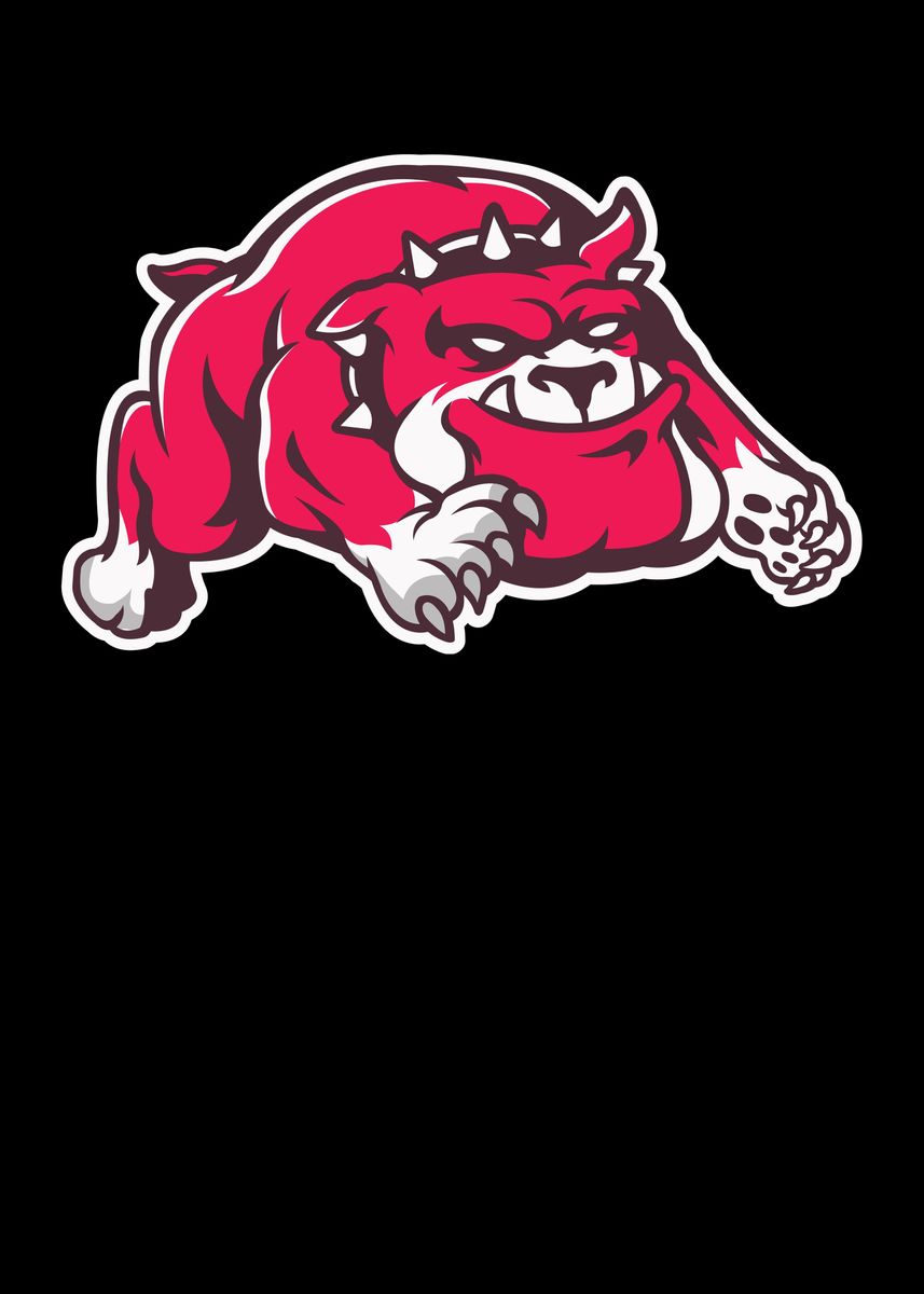 'Running Bulldog' Poster by Uwe Seibert | Displate