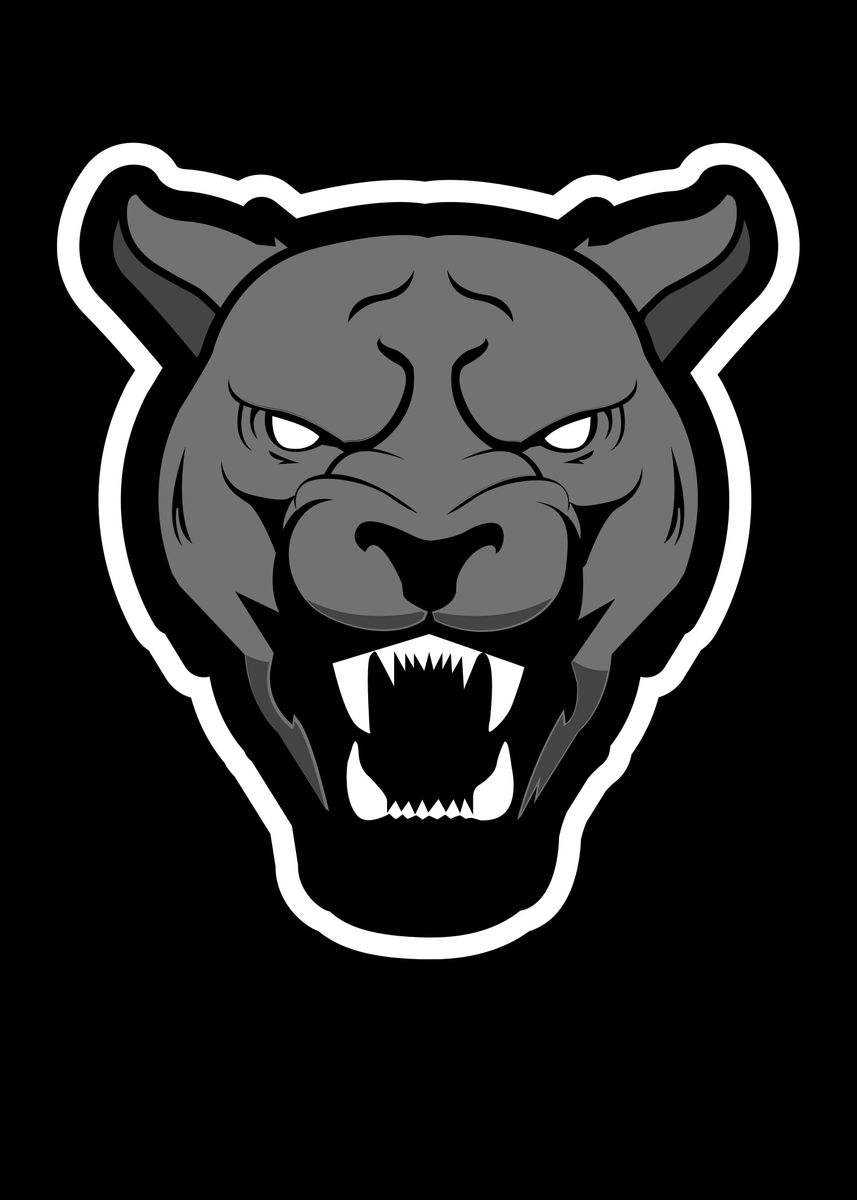 'Growling Panther' Poster, picture, metal print, paint by Uwe Seibert ...