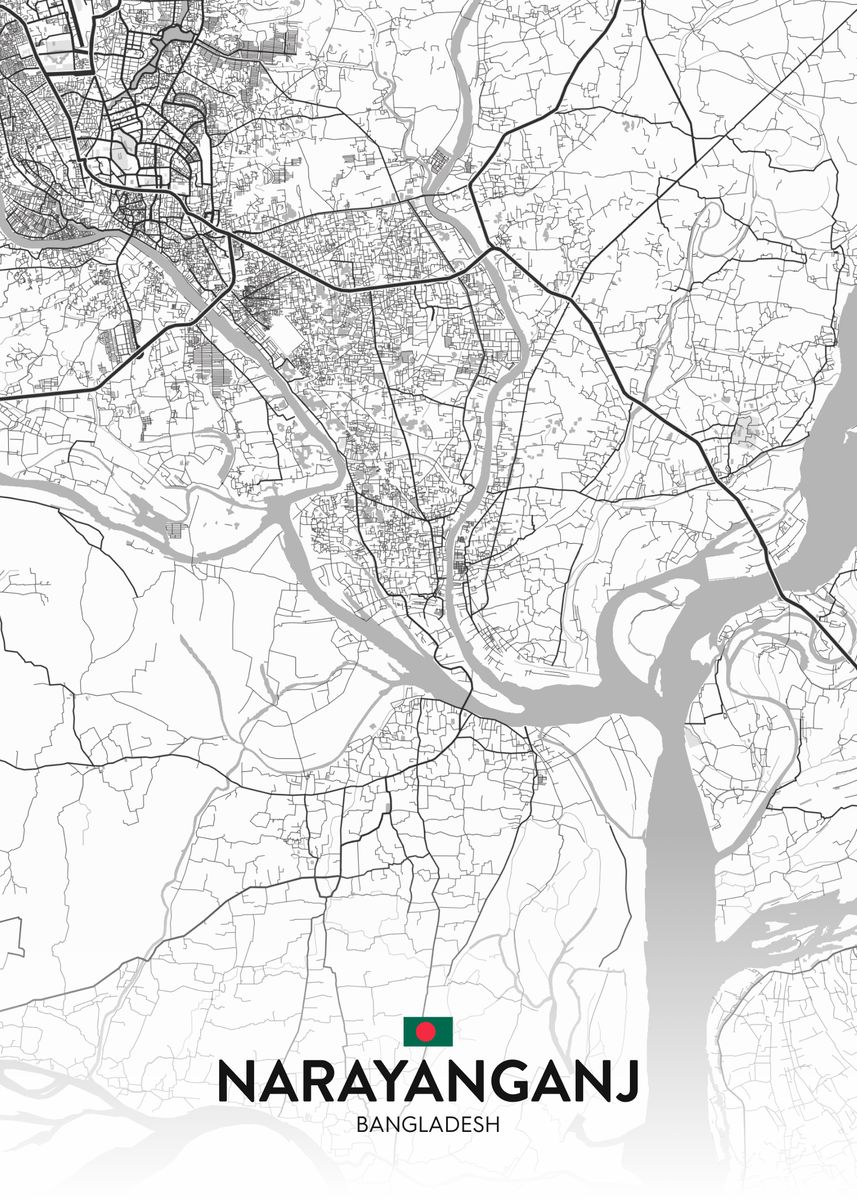 'Narayanganj BD' Poster, picture, metal print, paint by IMR Designs | Displate