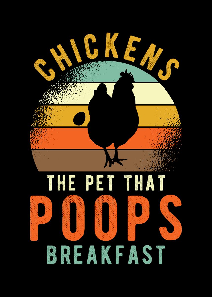 'Chickens Saying Funny' Poster, picture, metal print, paint by schmugo ...