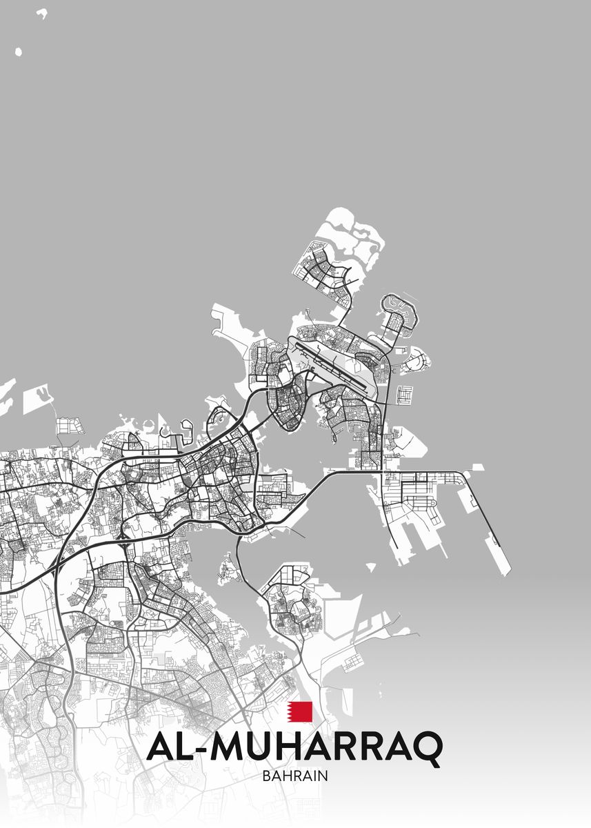 'Al Muharraq BH' Poster, picture, metal print, paint by IMR Designs ...