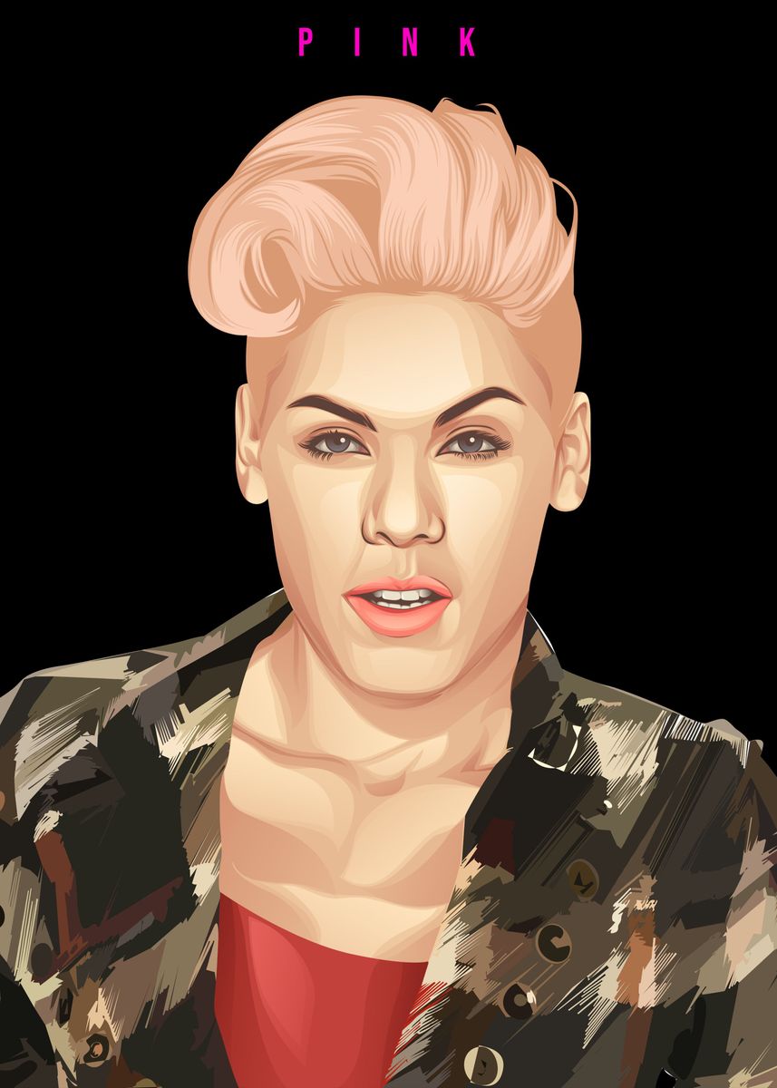 'Pink' Poster, picture, metal print, paint by G Design | Displate