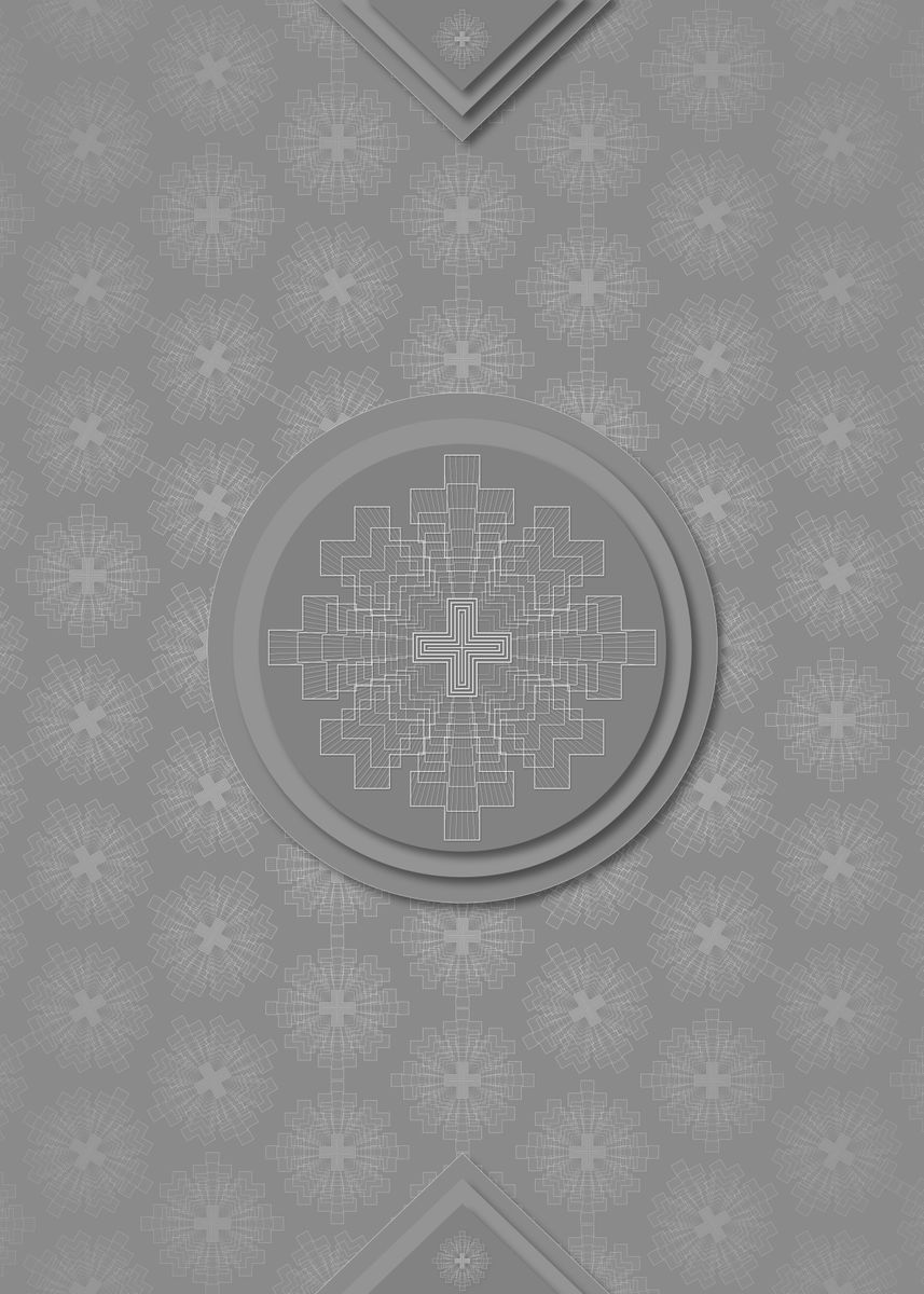 'Geometric Sign Pattern Art' Poster, picture, metal print, paint by ...