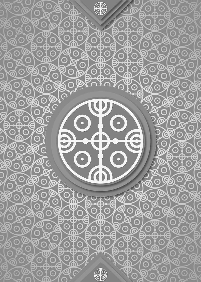 'Geometric Glyph Pattern' Poster by Holy Rock Design | Displate