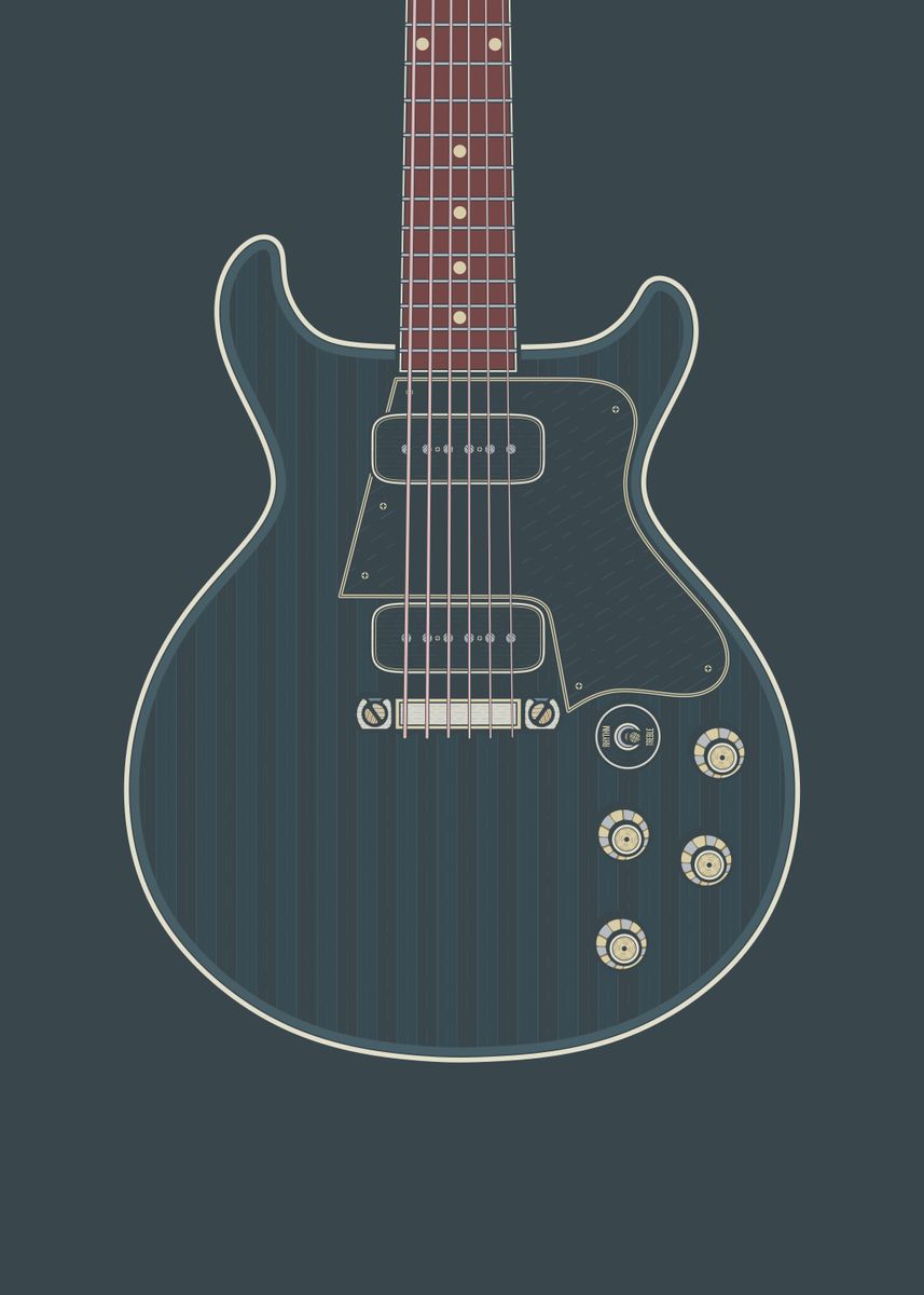 'Dark Special DC Guitar' Poster by Milhad Art | Displate