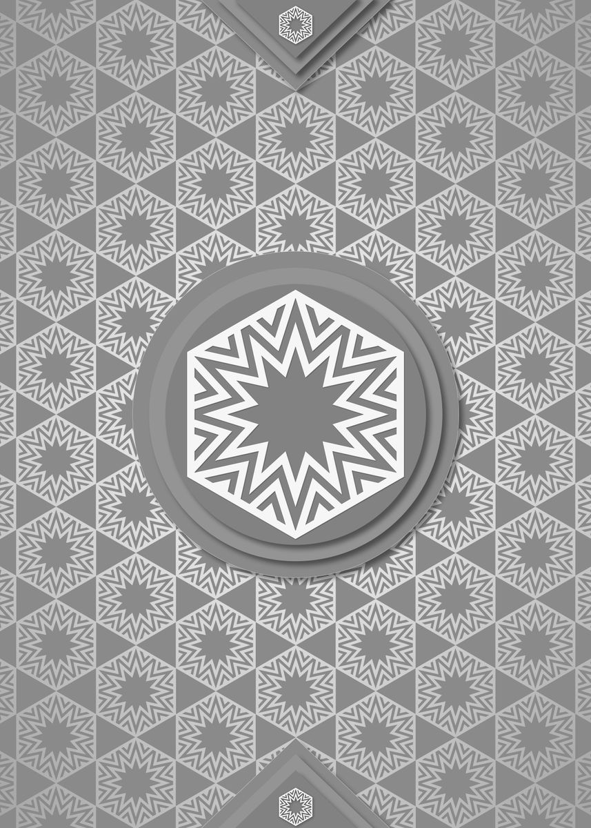 'Geometric Sign Pattern Art' Poster, picture, metal print, paint by ...