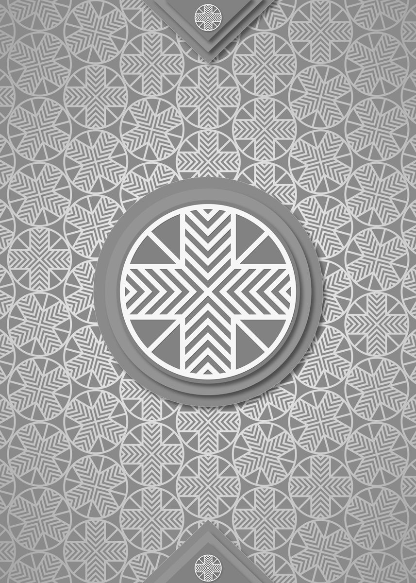 'Geometric Rune Pattern Art' Poster, picture, metal print, paint by ...