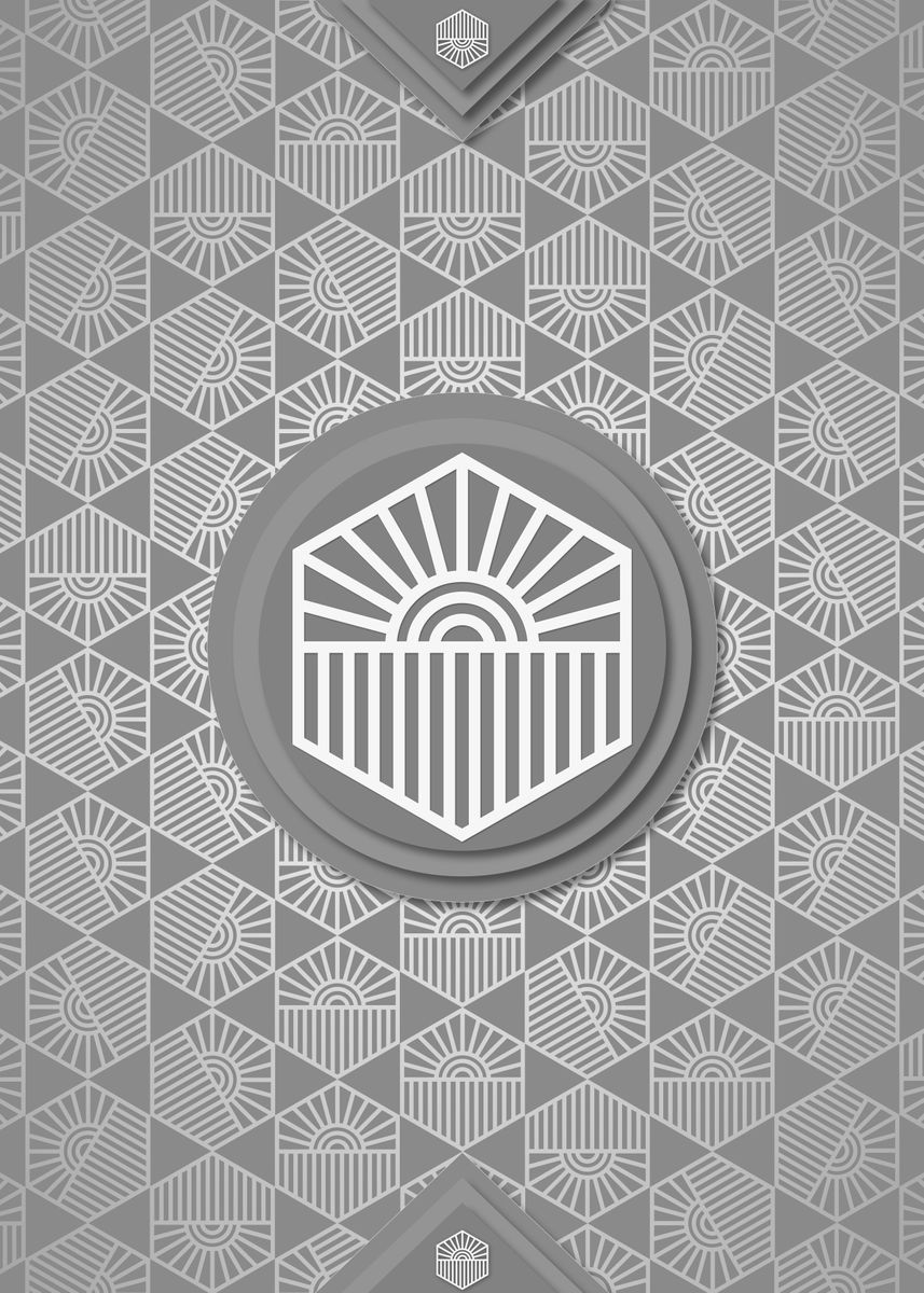 'Geometric Rune Pattern Art' Poster, picture, metal print, paint by ...