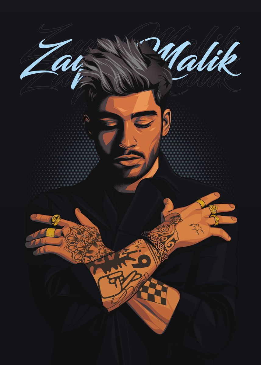 'Zayn Malik' Poster, picture, metal print, paint by RBNZ | Displate