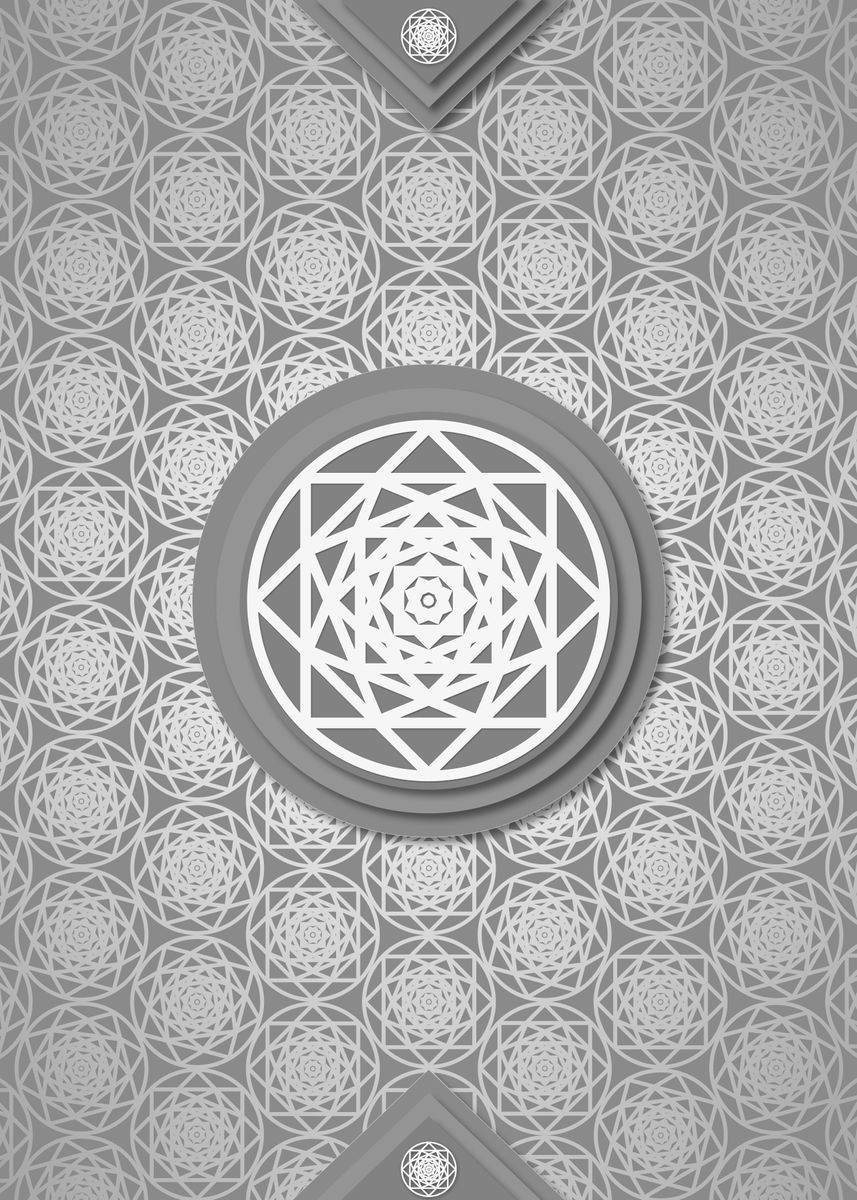 'Geometric Rune Pattern Art' Poster, picture, metal print, paint by ...