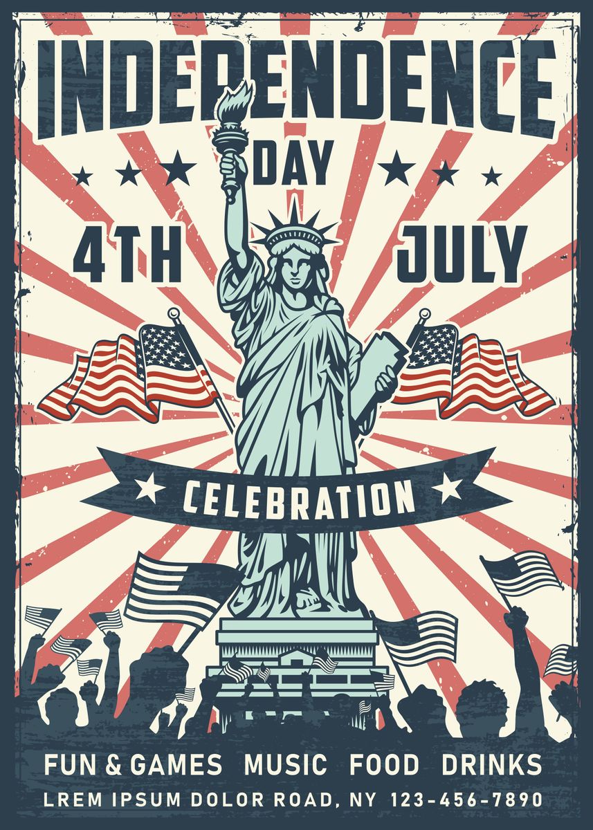 'independence day' Poster, picture, metal print, paint by Lloyd Studio ...