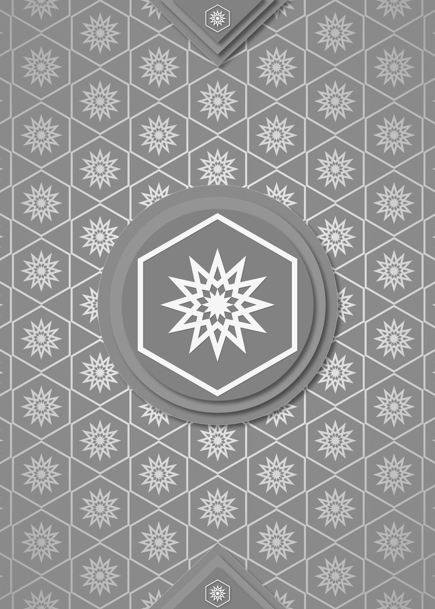 'Geometric Glyph Pattern' Poster by Holy Rock Design | Displate