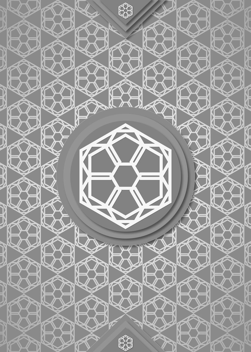 'Geometric Glyph Patterns' Poster, picture, metal print, paint by Holy ...