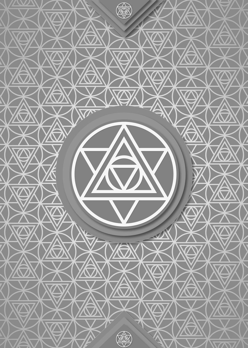 'Geometric Sign Pattern Art' Poster by Holy Rock Design | Displate