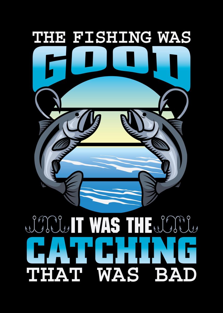 'Angler Fisherman Fish' Poster by Sebastian Wünsche | Displate