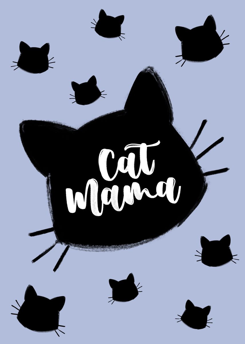'Cat mama' Poster by Ursula Lopez | Displate