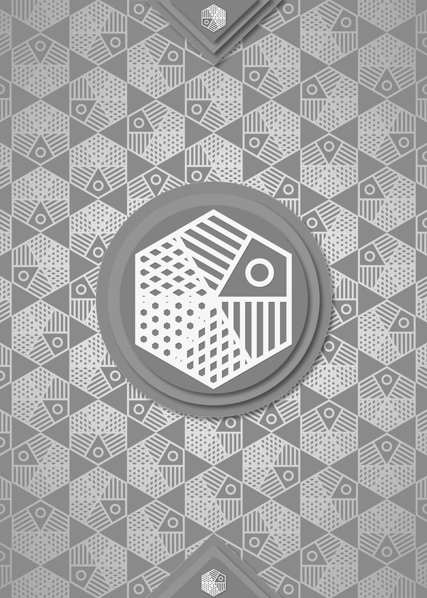 'Geometric Sign Pattern Art' Poster by Holy Rock Design | Displate