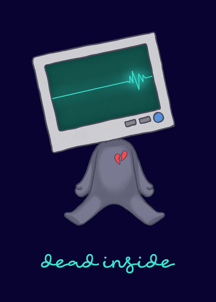 'Dead Inside' Poster, picture, metal print, paint by Ursula Lopez ...