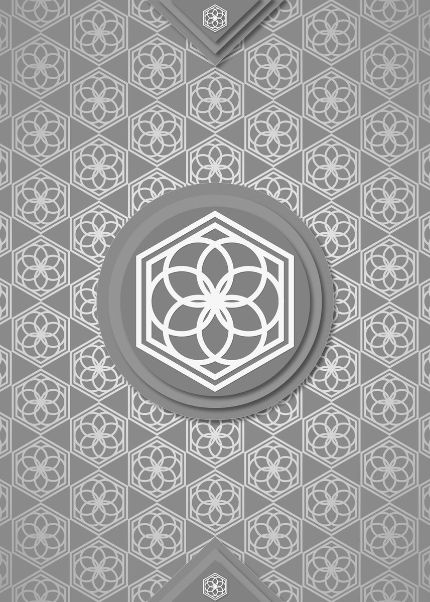 'Geometric Glyph Patterns' Poster, picture, metal print, paint by Holy ...