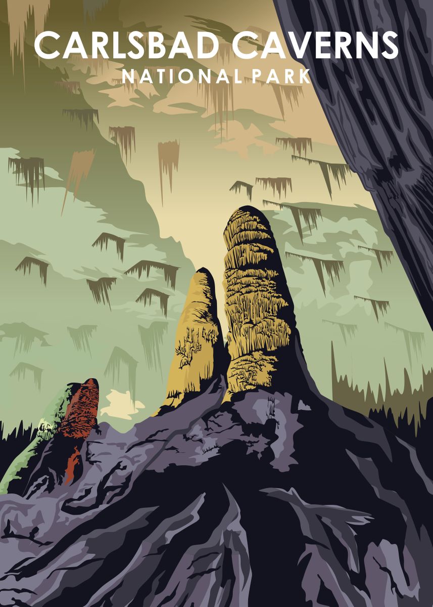 'Carlsbad Caverns Park' Poster, picture, metal print, paint by Jorn ...