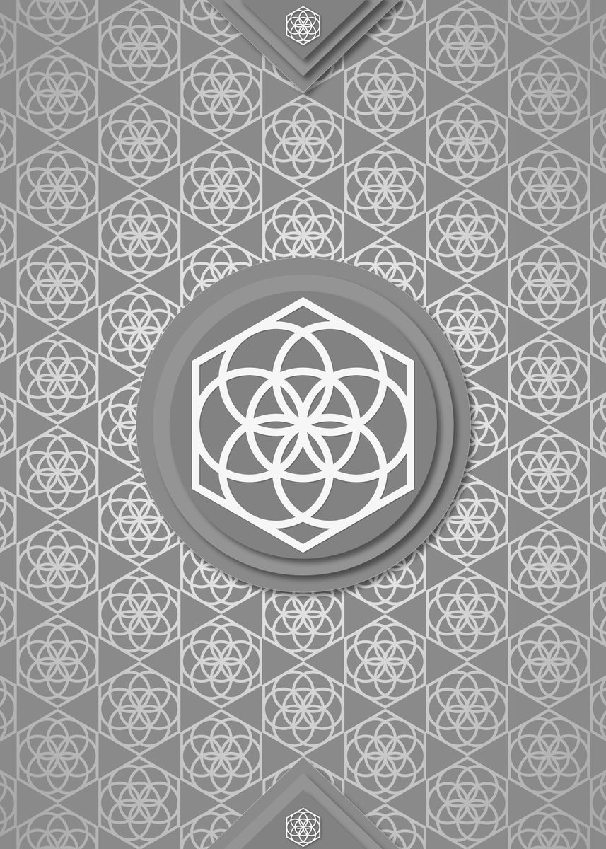 'Geometric Glyph Patterns' Poster by Holy Rock Design | Displate
