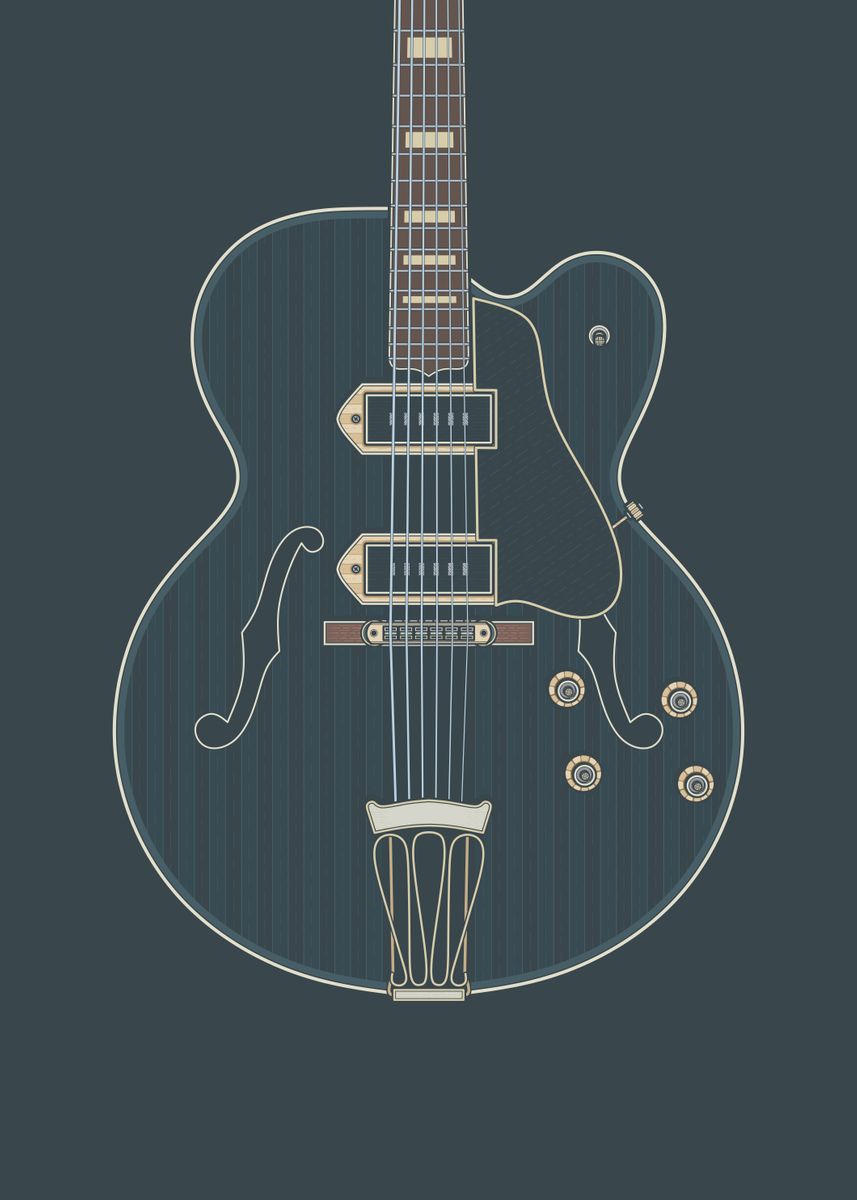 'Special Vintage Guitar' Poster by Milhad Art | Displate