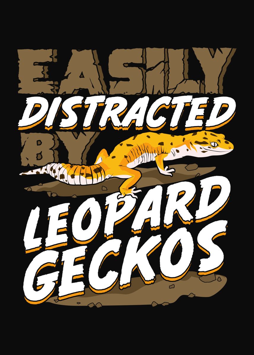 'Leopard Gecko Design' Poster, picture, metal print, paint by Marcel ...