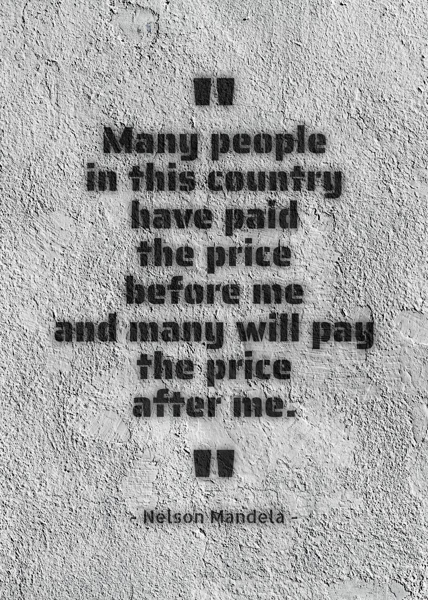 'South Africa Mandela Quote' Poster, picture, metal print, paint by ...