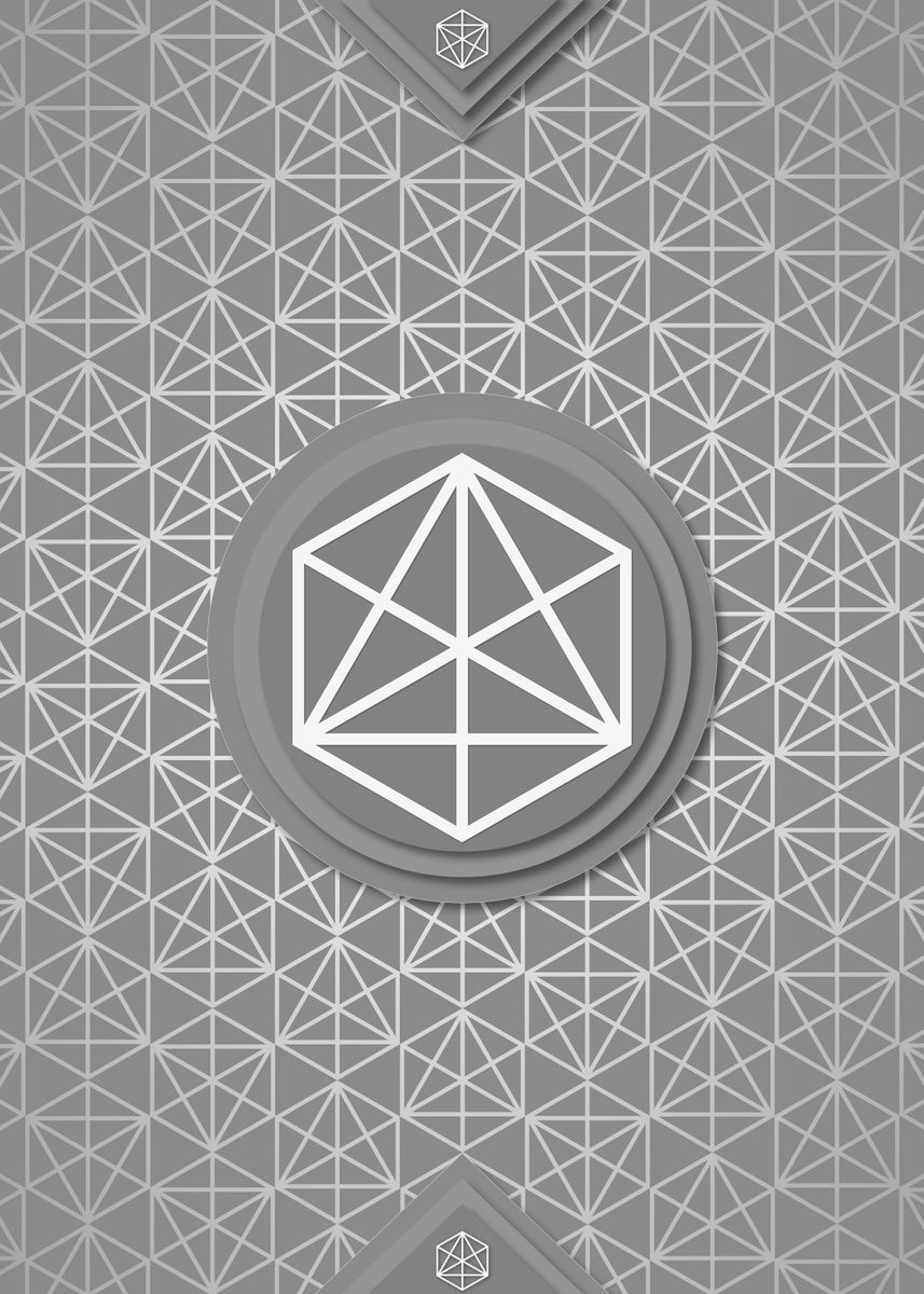 'Geometric Glyph Rune Sign' Poster, picture, metal print, paint by Holy ...