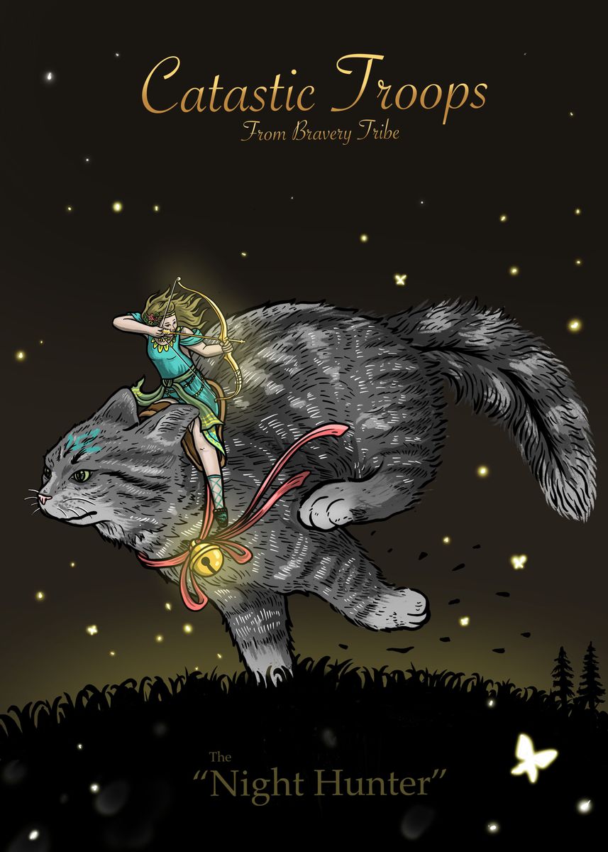 'The Night Hunter' Poster, picture, metal print, paint by taofik ...