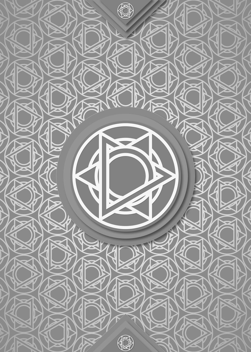 'Geometric Rune Pattern Art' Poster, picture, metal print, paint by ...