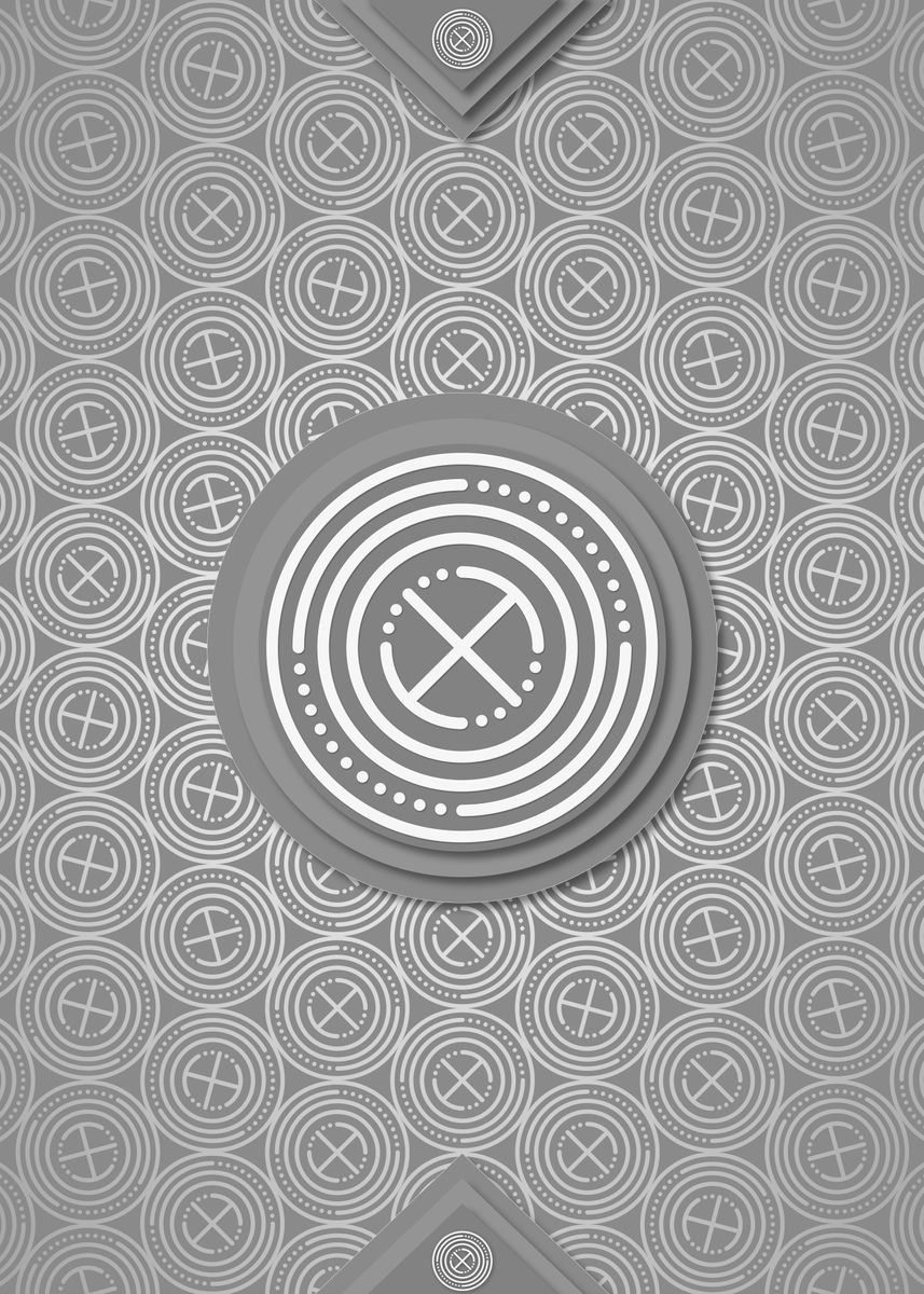 'Geometric Rune Pattern Art' Poster by Holy Rock Design | Displate