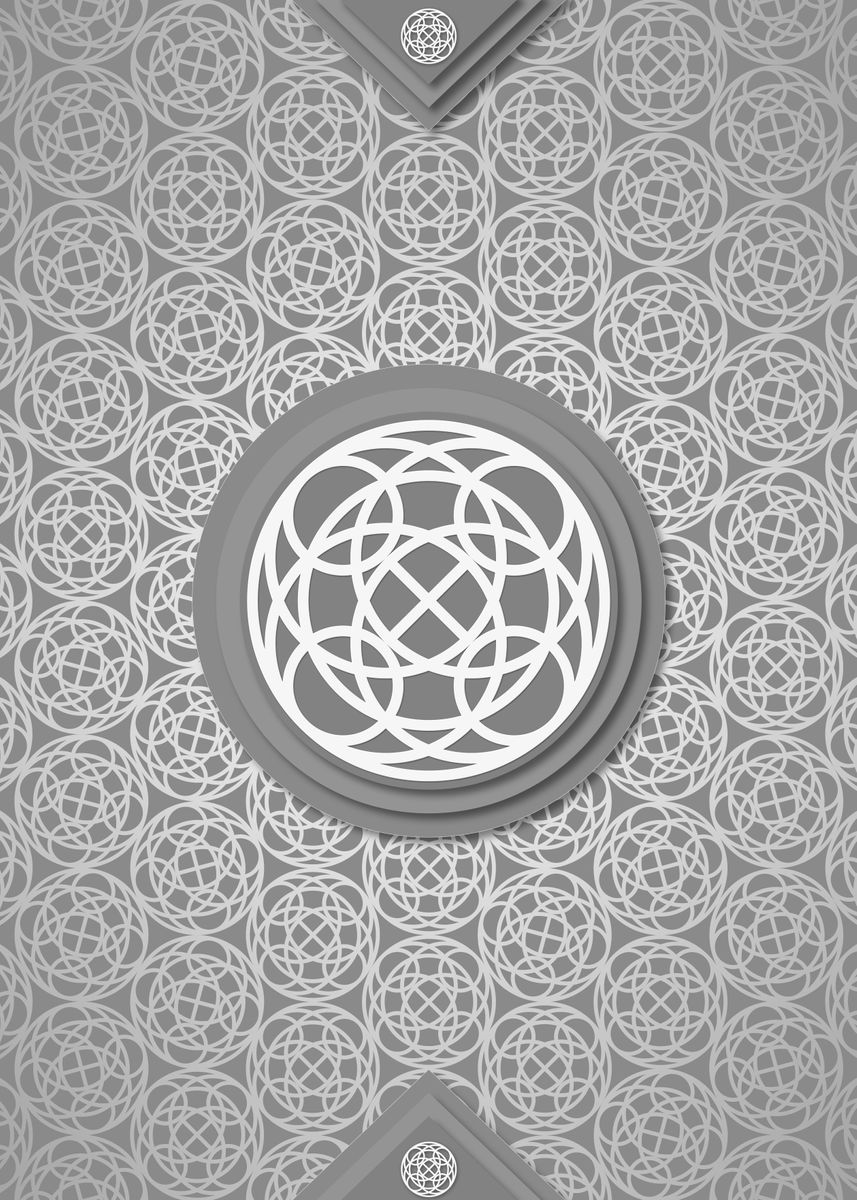 'Geometric Glyph Pattern' Poster, picture, metal print, paint by Holy ...