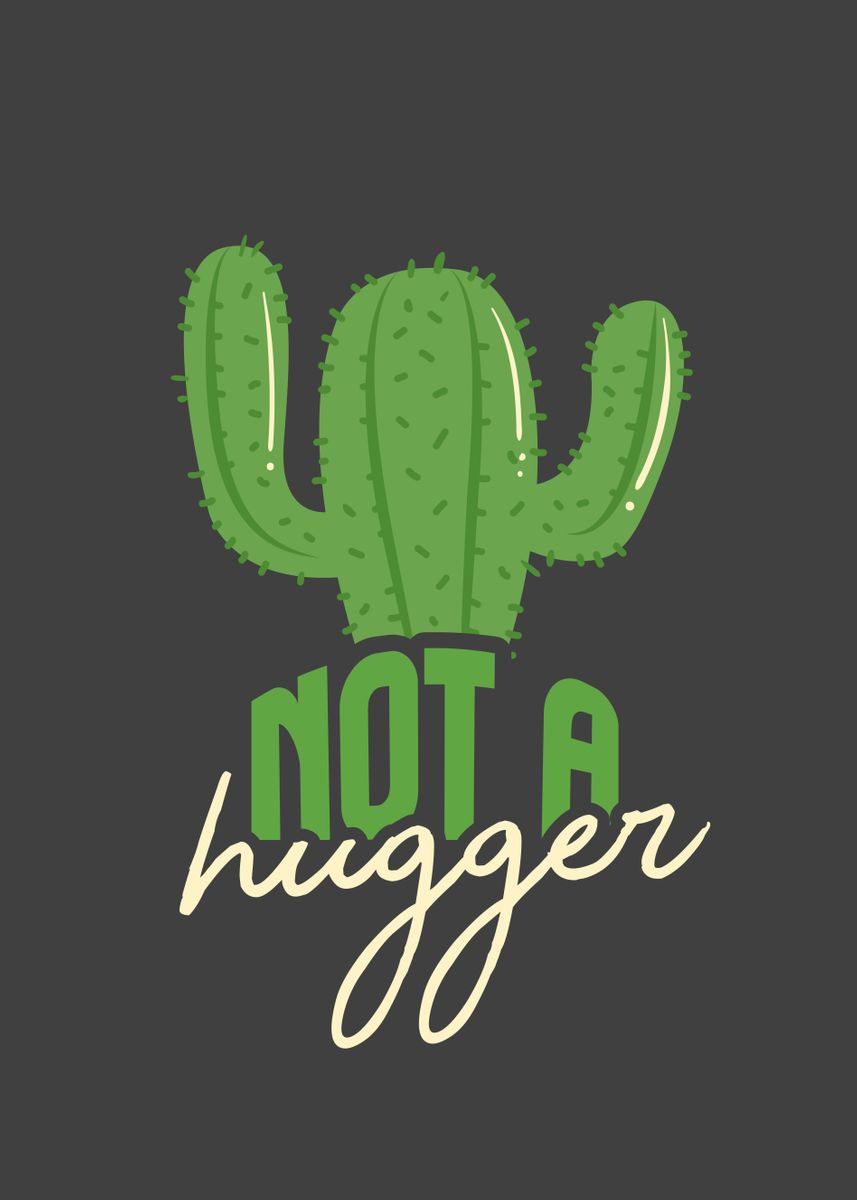'Not A Hugger Funny Vintage' Poster by MaximusDesigns | Displate