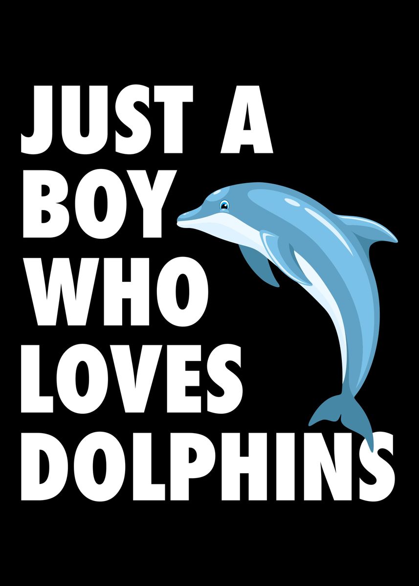 'Dolphin Boy Dolphin Zookee' Poster, picture, metal print, paint by ...