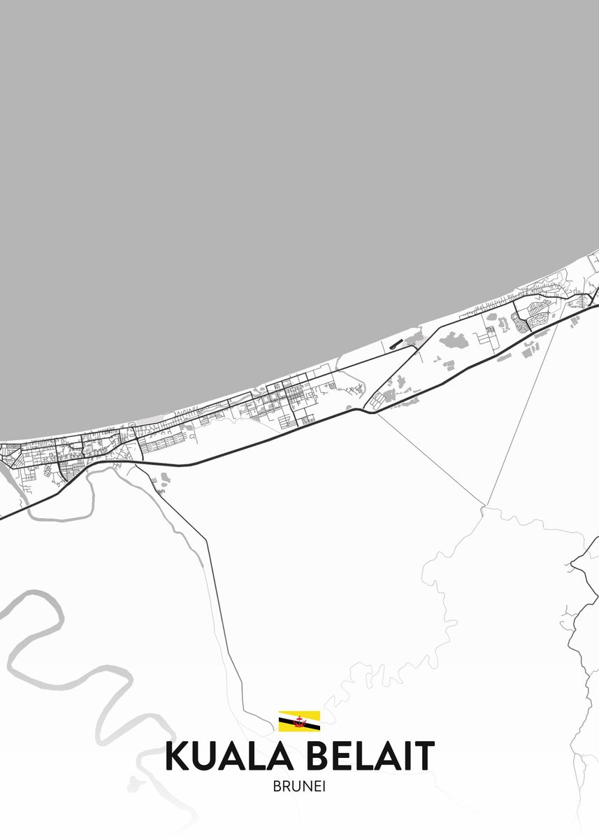 'Kuala Belait BN' Poster, picture, metal print, paint by IMR Designs ...