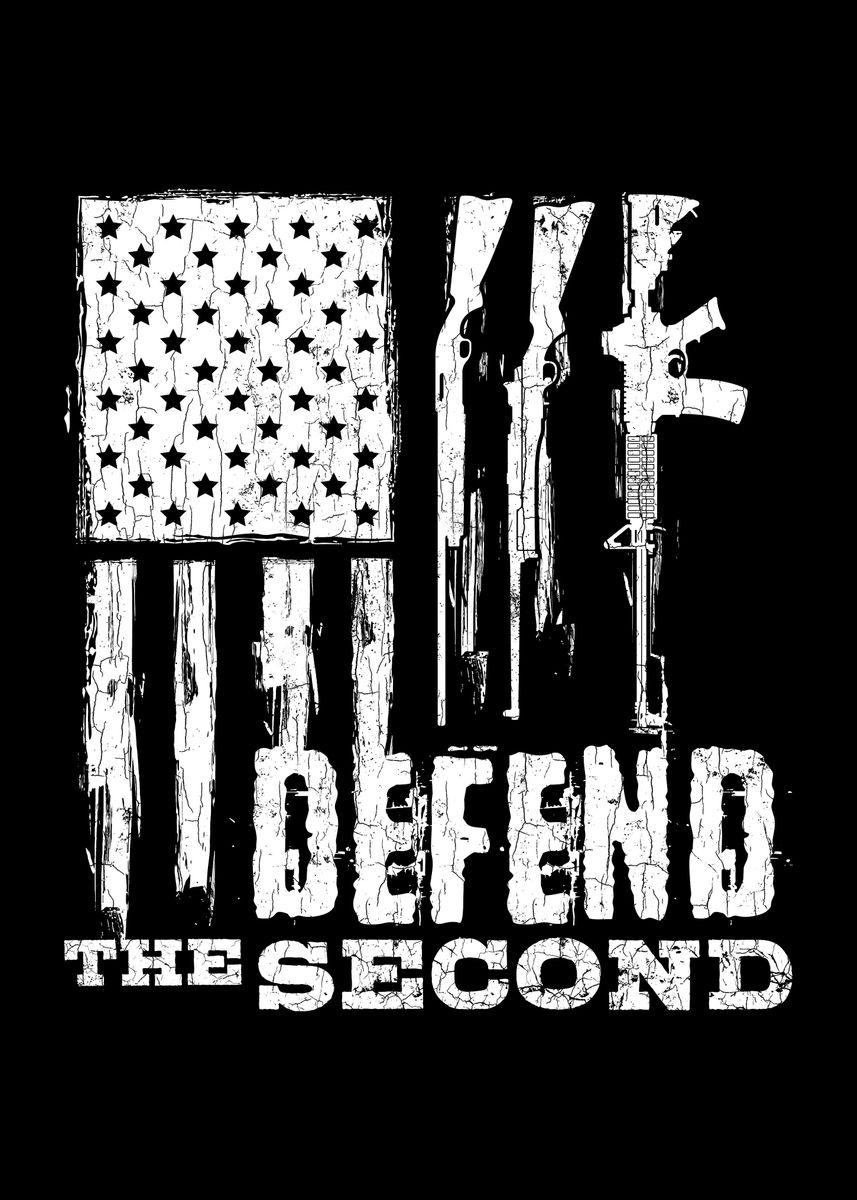 'Defend The 2nd Amendment P' Poster, picture, metal print, paint by ...