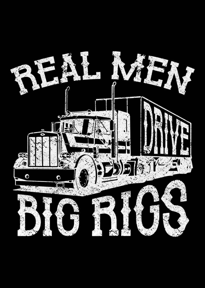 'Truck Driver Trucking' Poster, picture, metal print, paint by ...