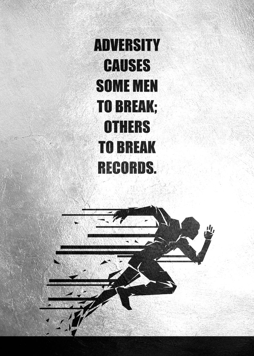 'Break Records Usain Bolt' Poster, picture, metal print, paint by ...