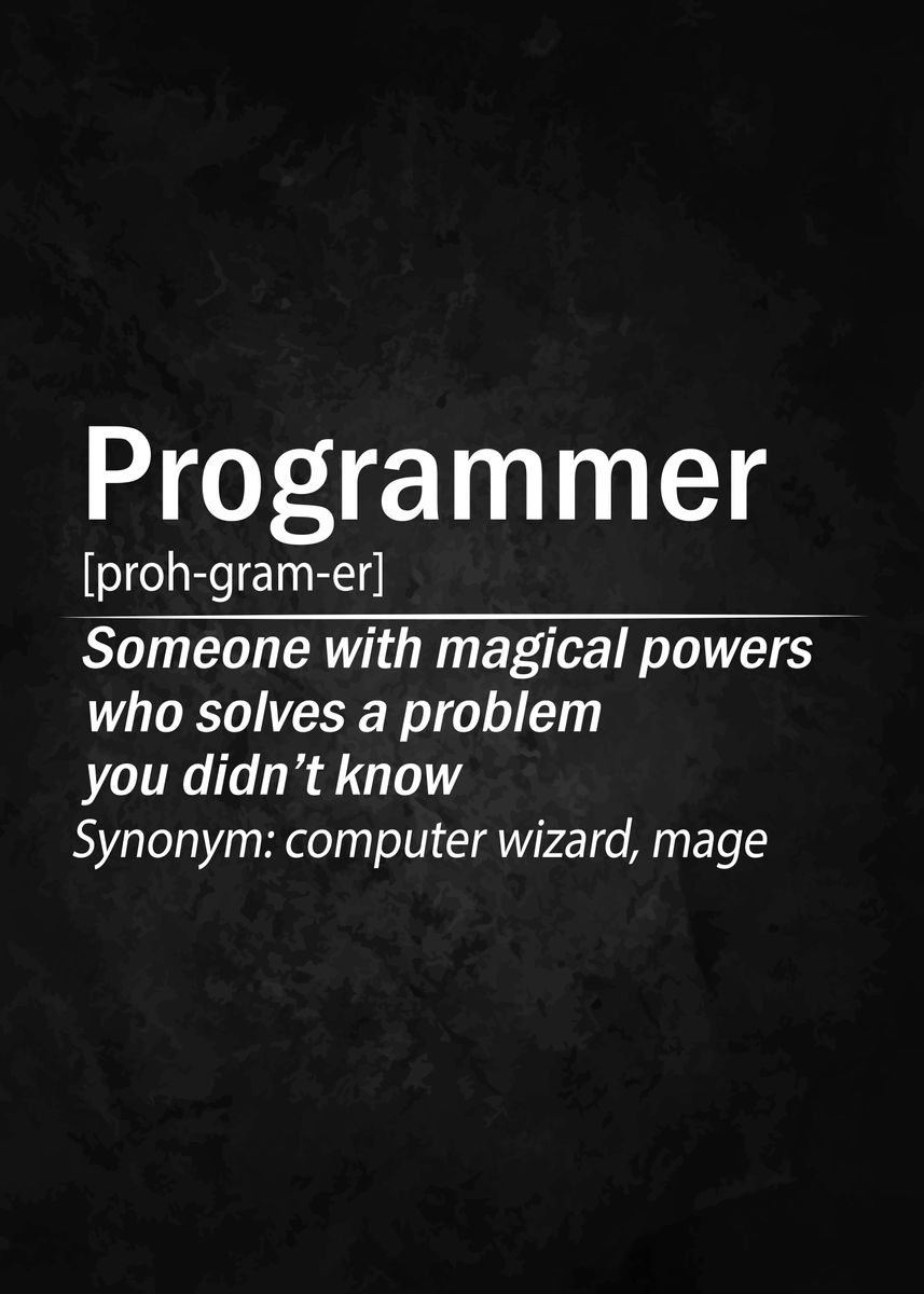 'programmer definition' Poster by Metal Posters | Displate