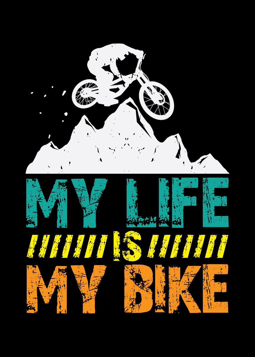 'BMX bike saying bmx biker' Poster by Sebastian Wünsche | Displate
