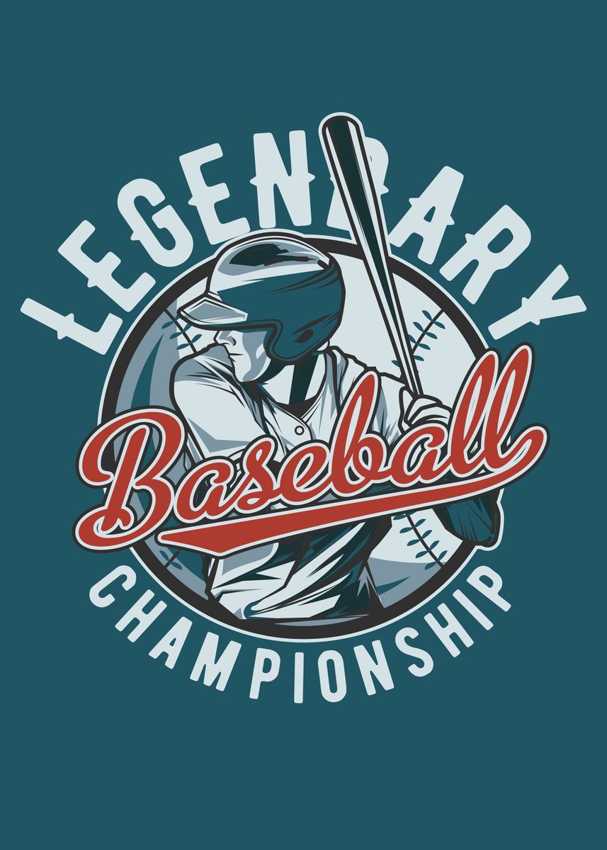 'Legendary baseball' Poster, picture, metal print, paint by ...