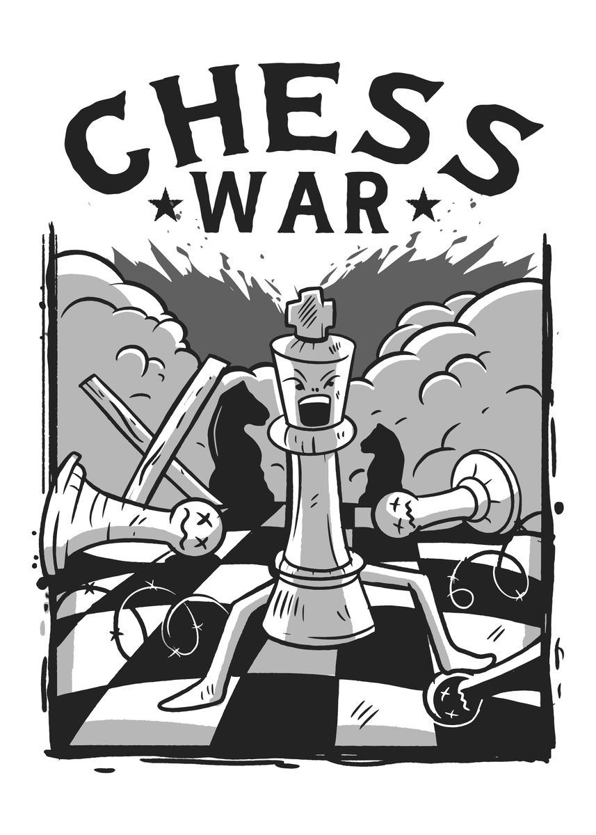 'Chess War' Poster, picture, metal print, paint by Andreas Schellenberg ...