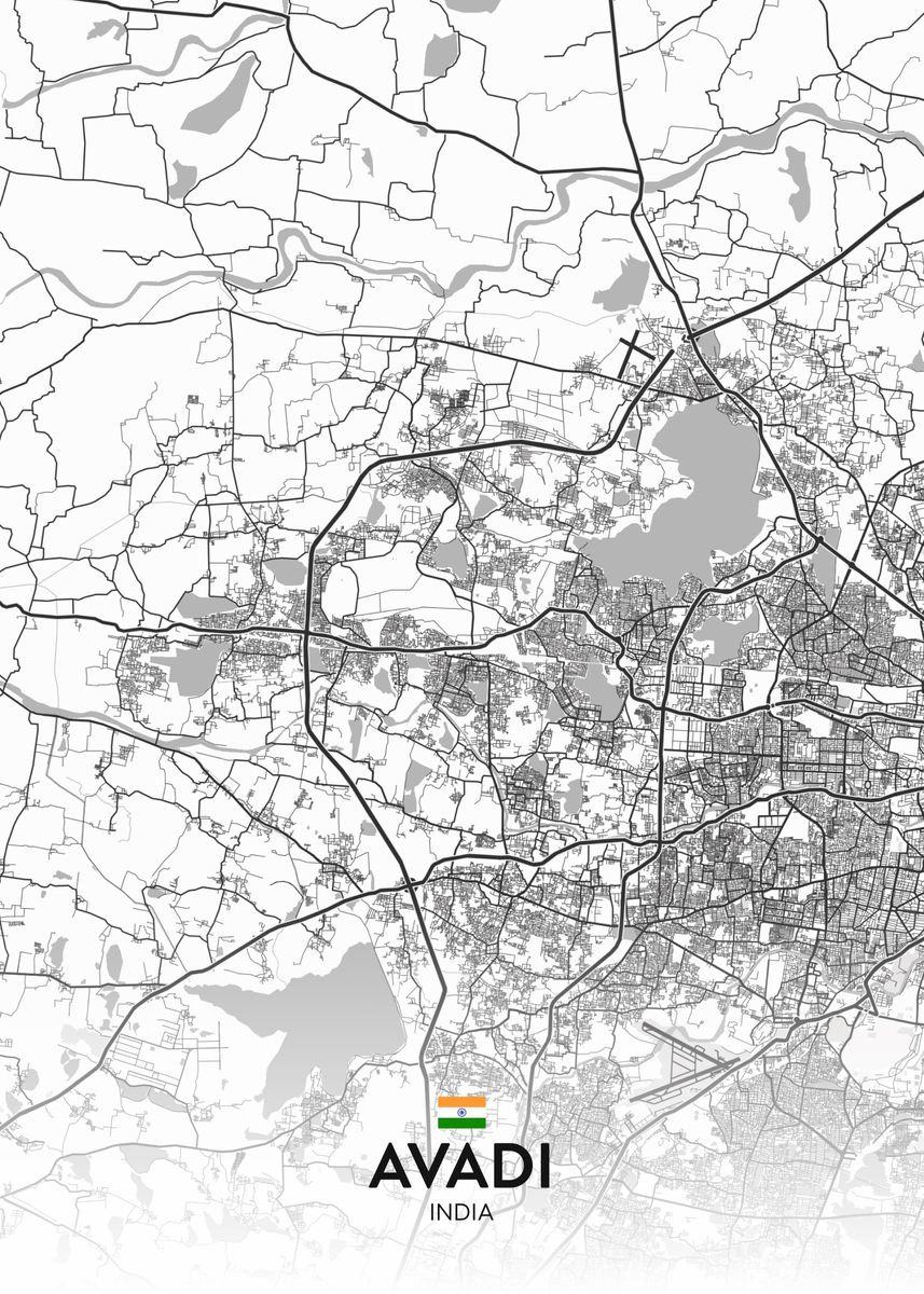 'Avadi IN' Poster, picture, metal print, paint by IMR Designs | Displate