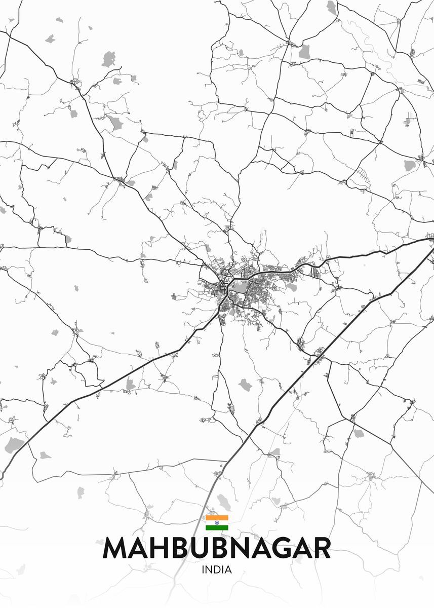 'Mahbubnagar IN' Poster, picture, metal print, paint by IMR Designs ...