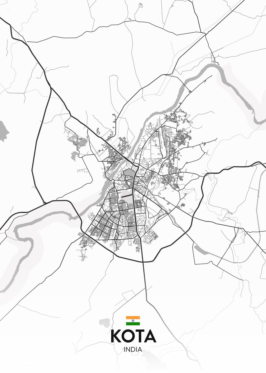 'Kota IN' Poster, picture, metal print, paint by IMR Designs | Displate