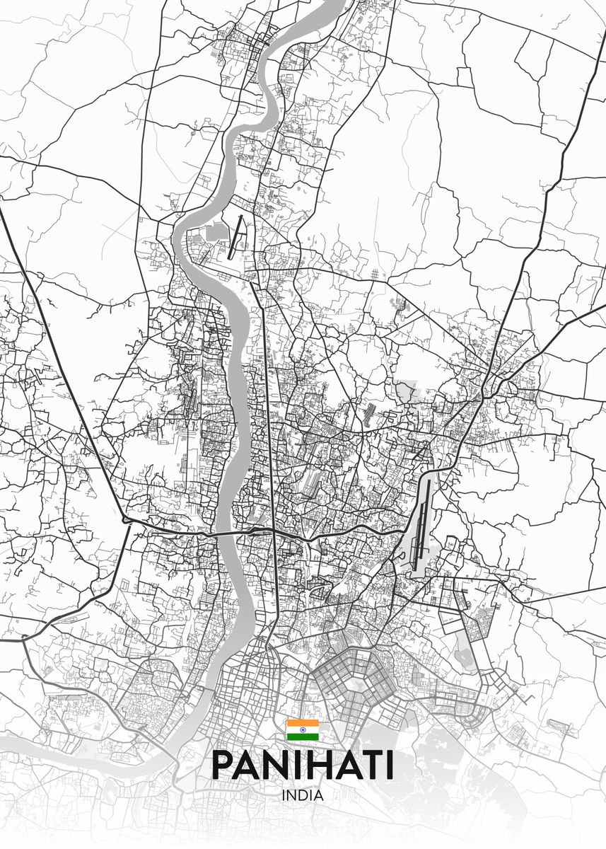 'Panihati IN' Poster, picture, metal print, paint by IMR Designs | Displate